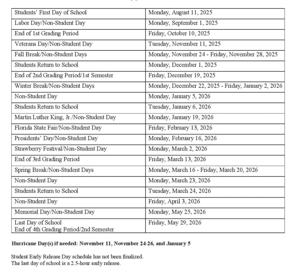 Hillsboro School District 2025-2026 Calendar With Holidays